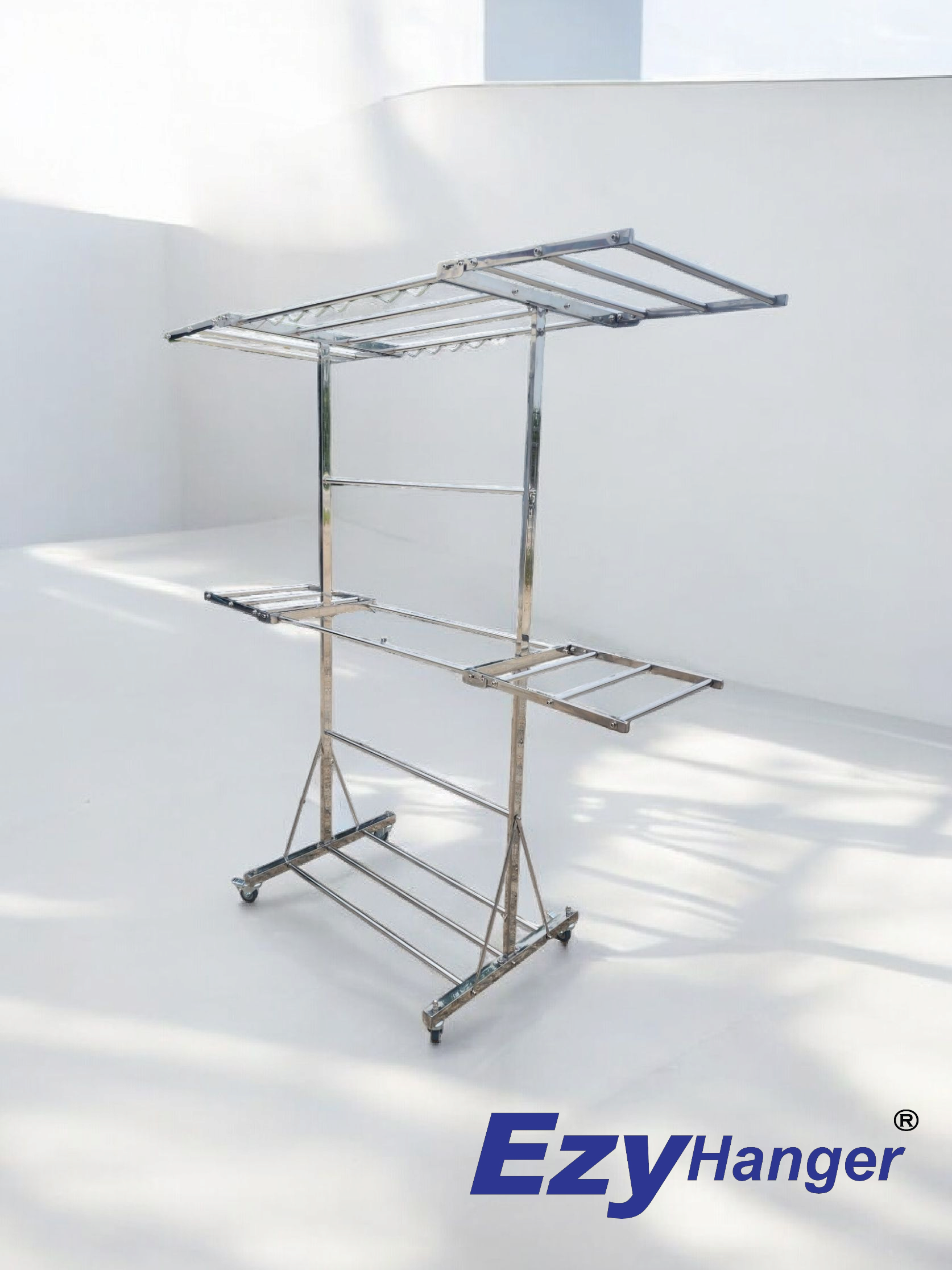 EzyHanger Stainless Steel Foldable Clothes Drying Rack – SKU: EH6500 ...